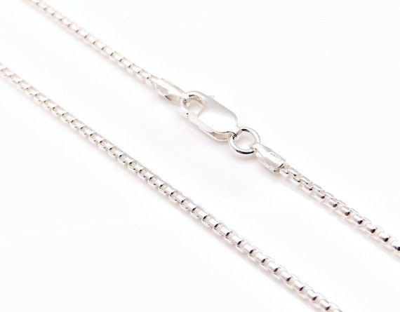 Silver Rounded Box Chain 1.5mm / Best Selling Box Chain / - Etsy