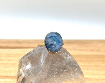 Labradorite Gold Ring / Flash Labradorite / Goldfill / Size 6 / Tarnish ...