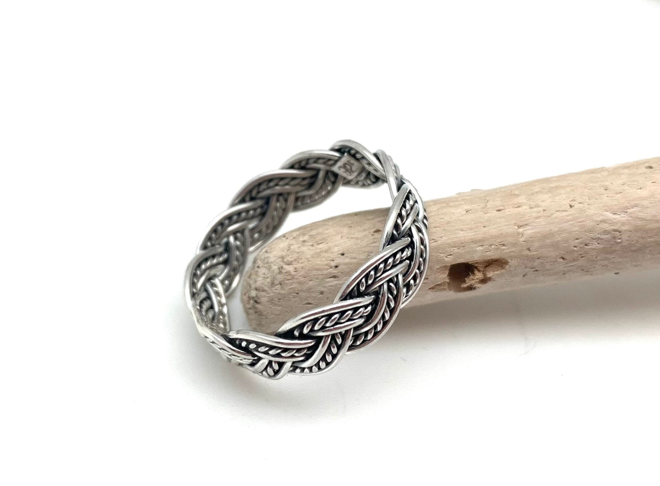 Basket Weave Silver Ring // Double Weave Band // Best Selling | Etsy