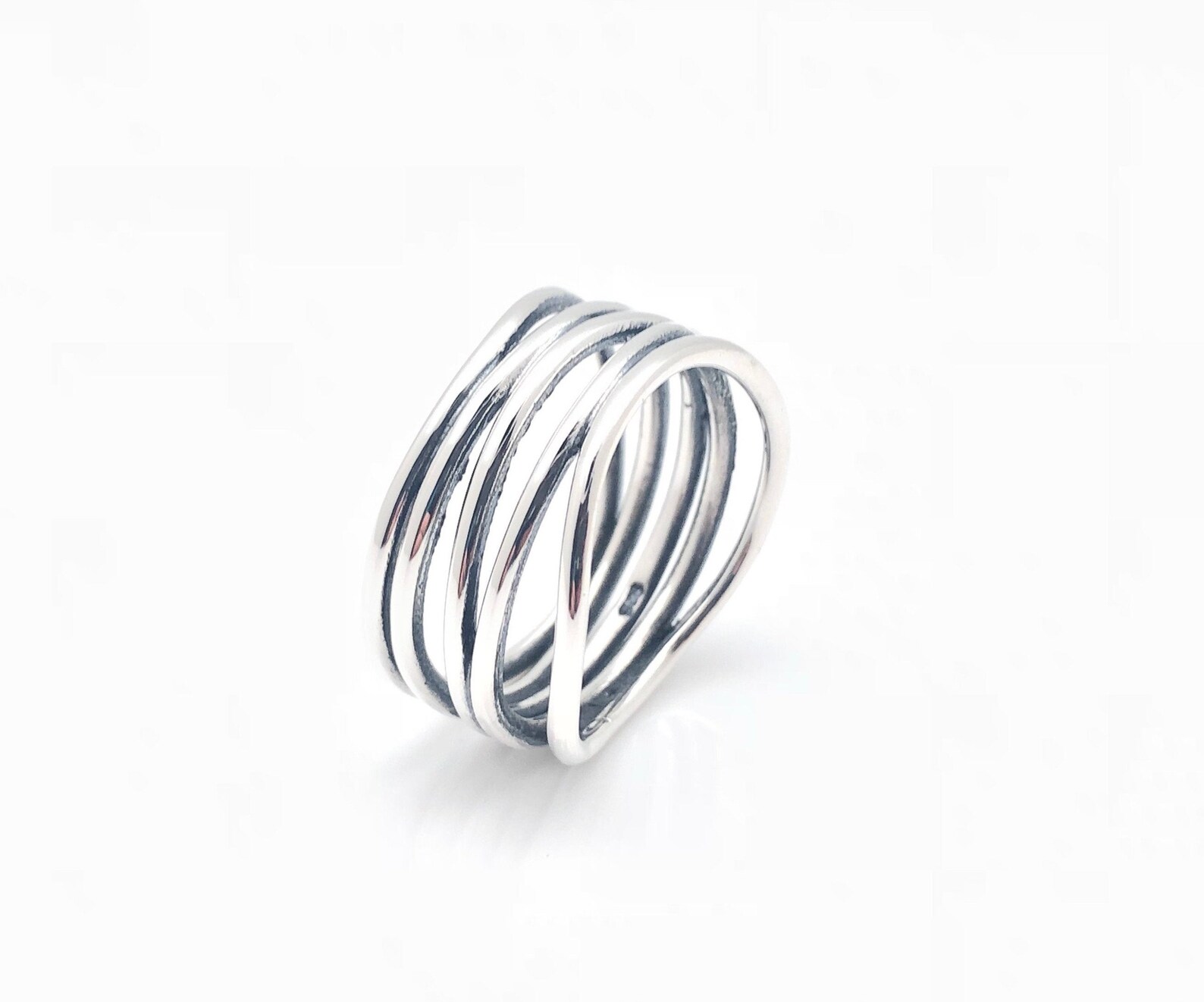 Multi-band Silver Ring // Women's Silver Ring // Sterling - Etsy
