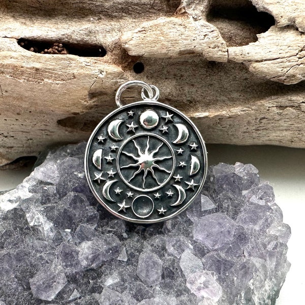 Moon Phases Pendant - Etsy
