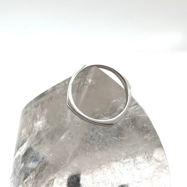 Modern Silver Ring - Etsy