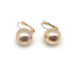 Gold Ball Earrings - Etsy