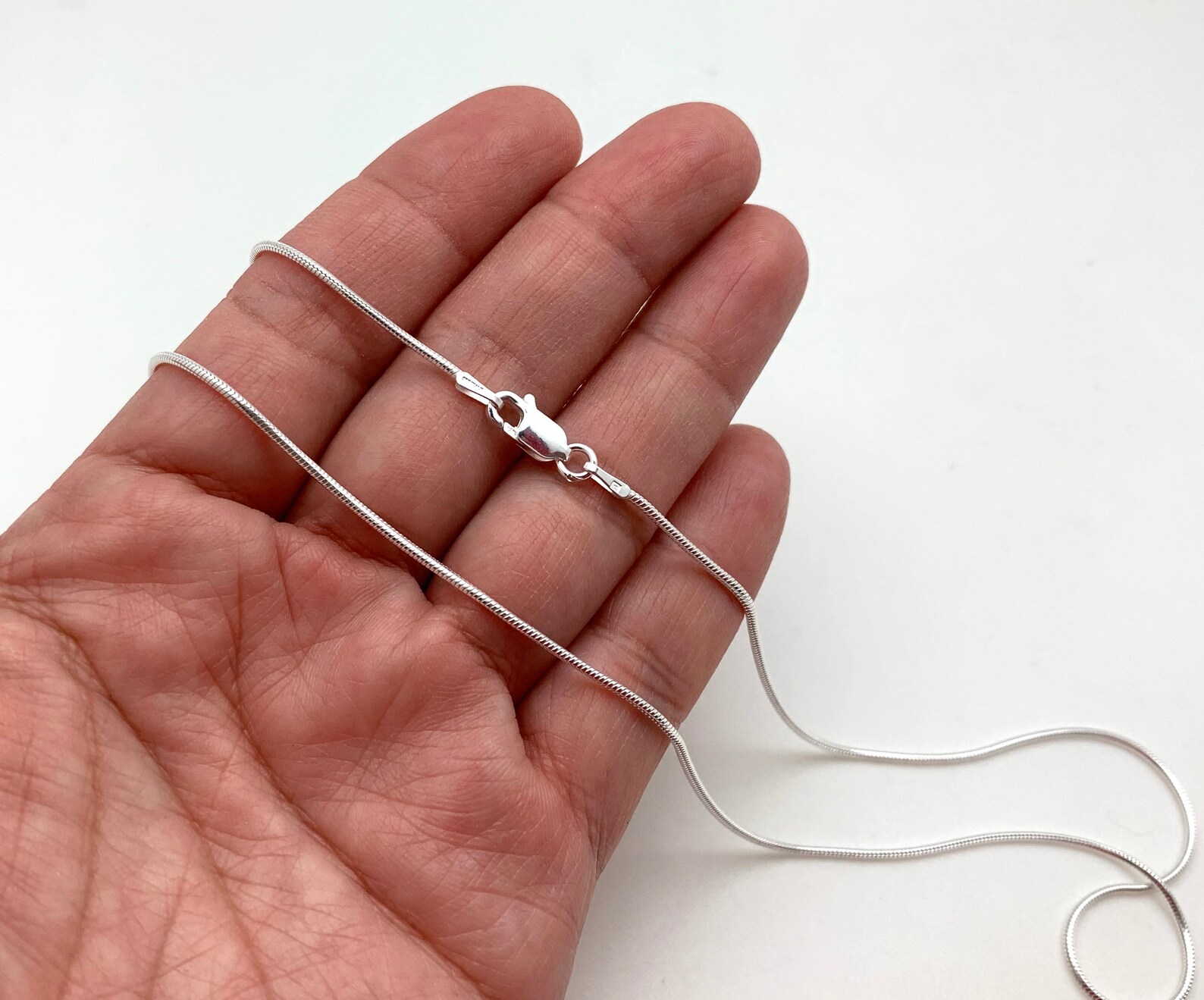 Thin Snake 1.2mm Chain / Snake Chain 1.2mm 030 / Simple Silver - Etsy