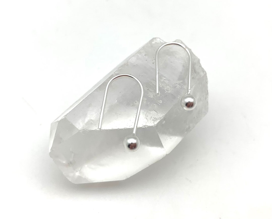 Silver Ball Stick Threader 20mm / Silver Stick Earrings / Stick Post ...