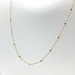 18K Gold Plated Sterling Silver Bead Station Chain, 2.5mm Square Beads ...