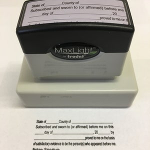 Notary Jurat Stamp, This High-quality Notary Stamp Shows That the ...