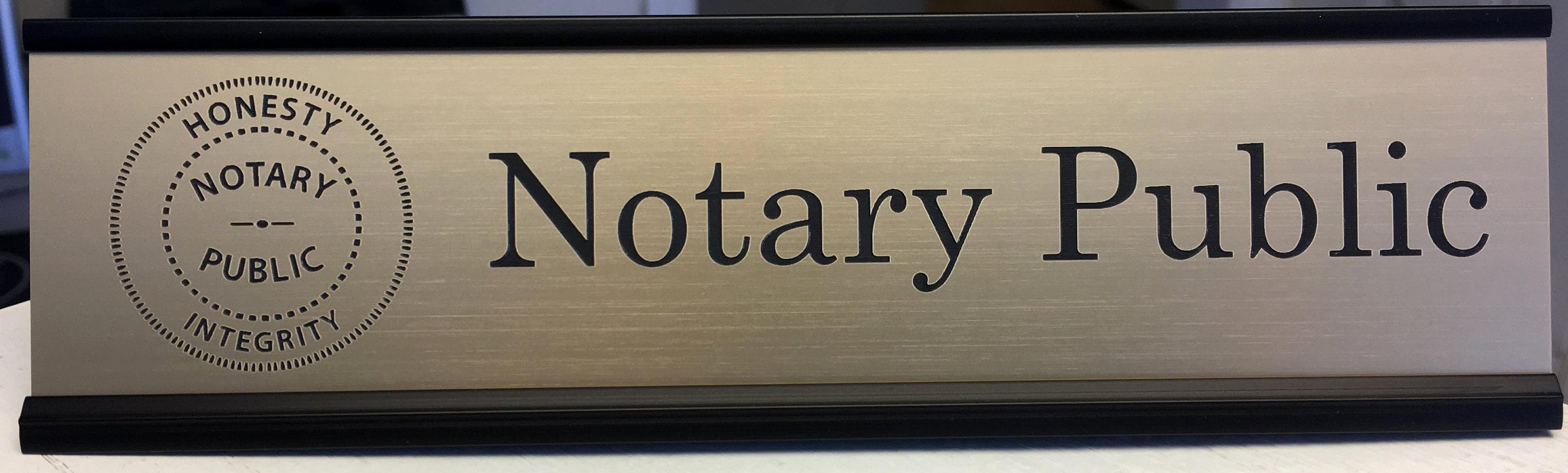 Attractive Gold Notary Desk Sign. This Notary Desk Sign Tells Everyone ...