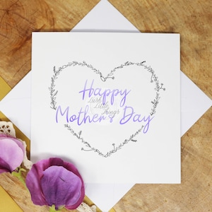 Happy Mother's Day Heart Card Mothers Day Cards Heart Card Mothers Day ...