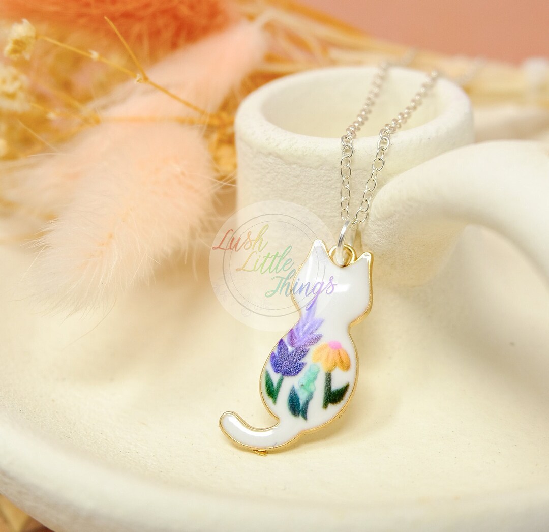 Cute Cat Necklace | Black Cat Necklace | Tabby Cat Necklace | Calico ...