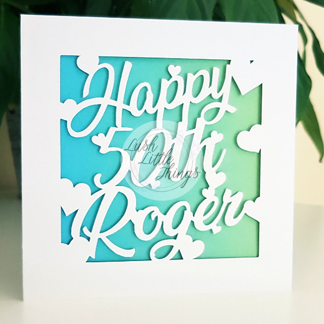 Happy Birthday Cut Out Card Birthday Card Cut Out Card Personalised ...