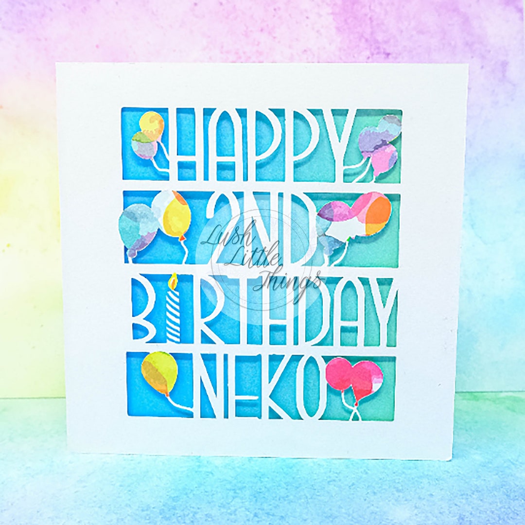 Happy Birthday Cut Out Card Birthday Card Cut Out Card - Etsy