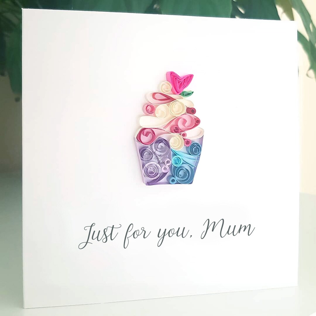 Cupcake Quilling Card Quilling Cards Quilling Cupcake Card Mother's Day ...