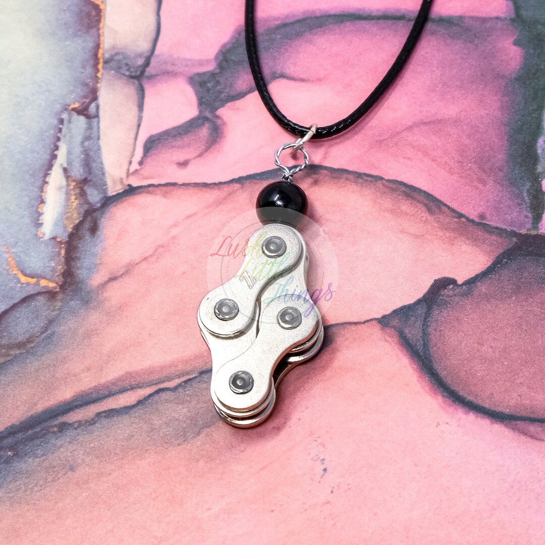 Upcycled Bike Chain Necklace | Men's & Women's Necklace | Corded ...