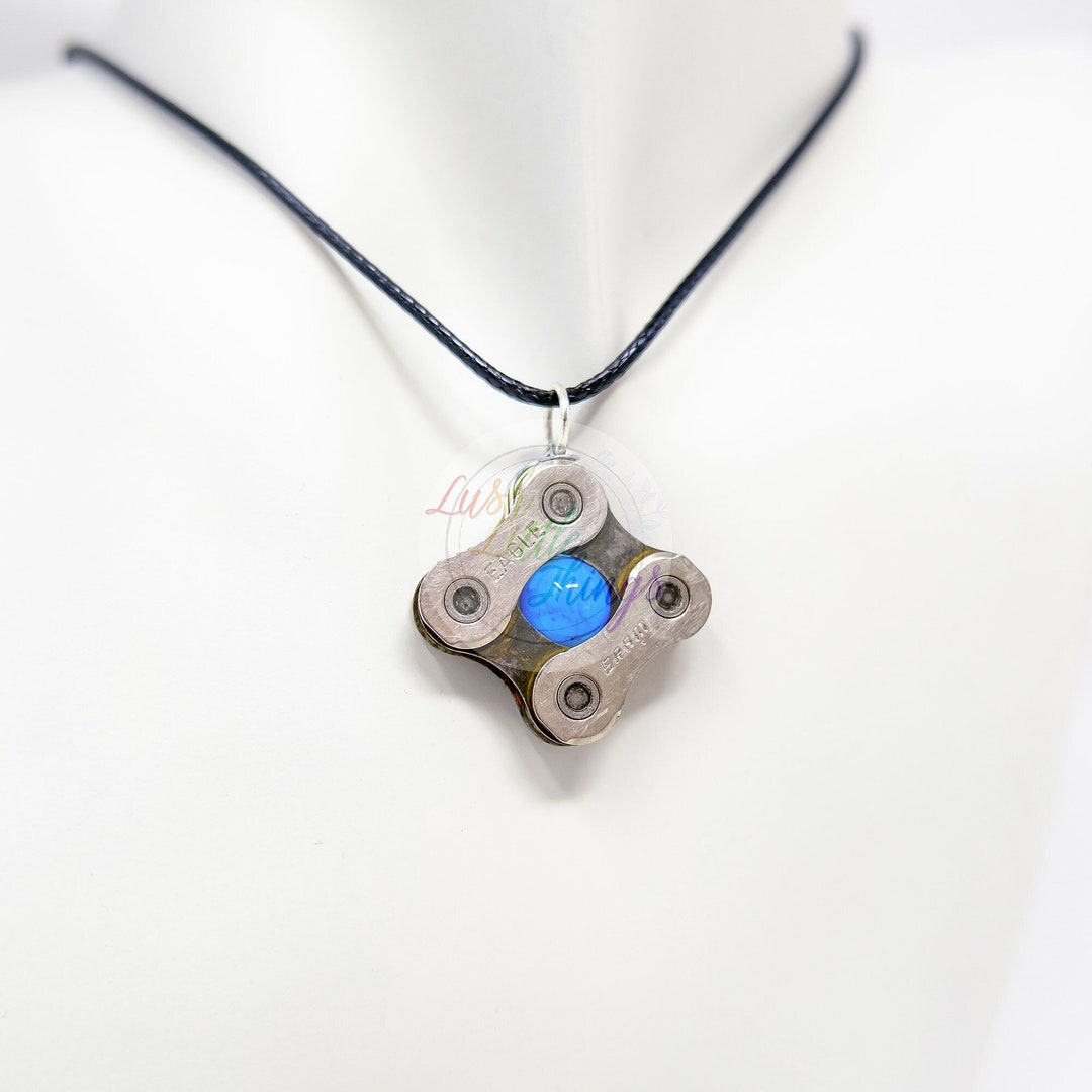 Upcycled Bike Chain Necklace | Men's Women's Necklace | Corded Necklace ...