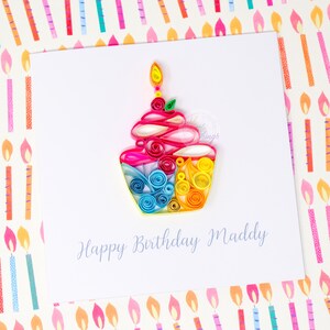 Cupcake Quilling Card | Quilling Cards | Quilling Cupcake Card | Mother ...