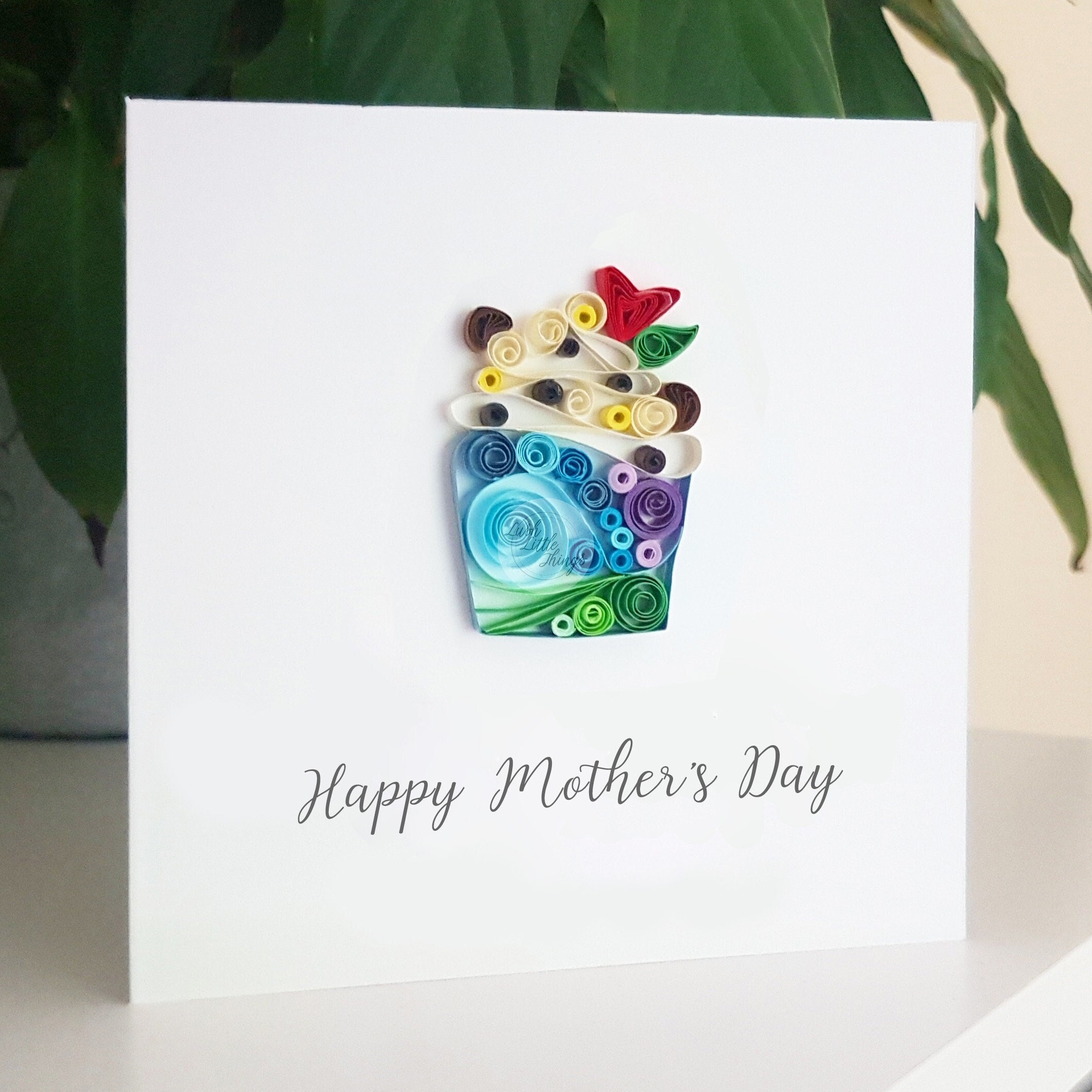 Cupcake Quilling Card Quilling Cards Quilling Cupcake Card - Etsy