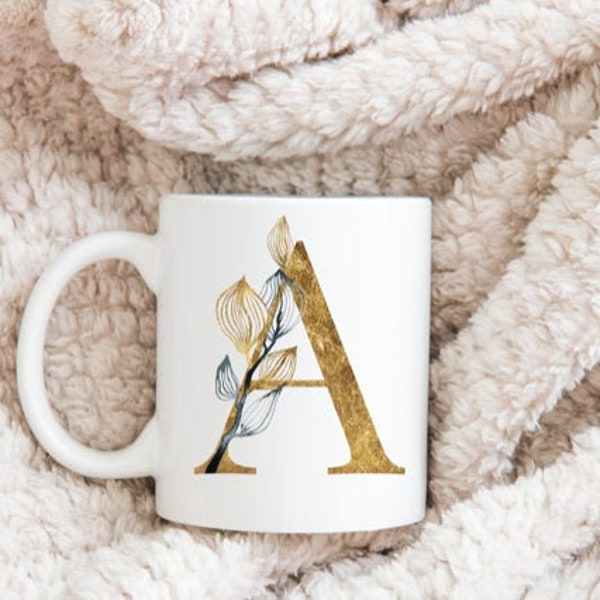 Initial Coffee Mug - Etsy