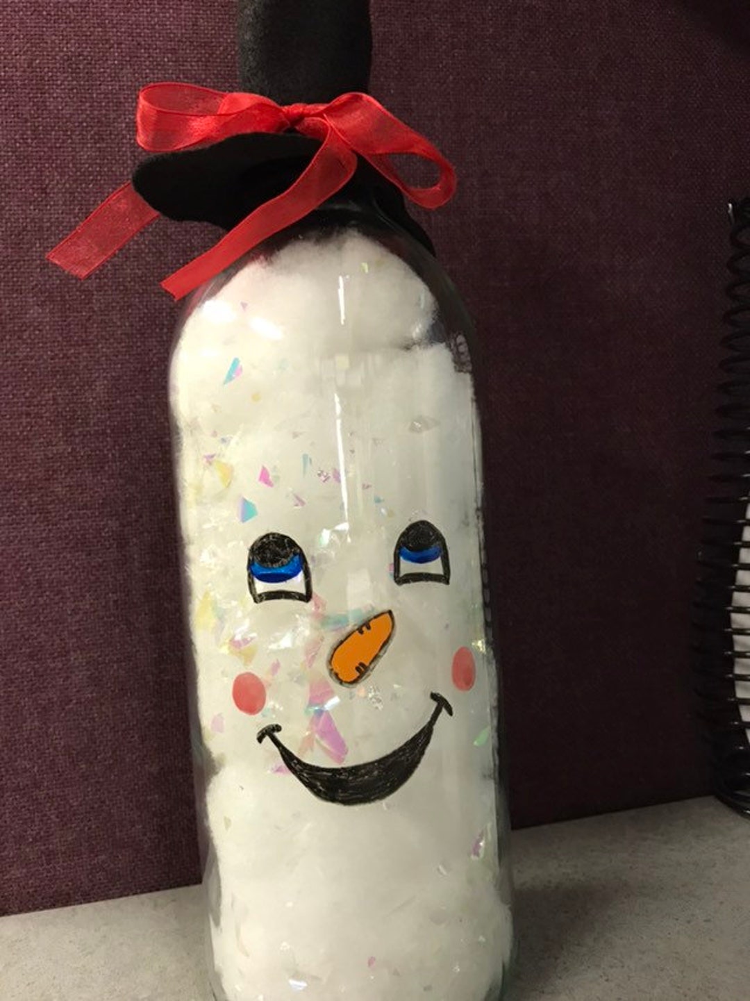 Bottle Snowman - Etsy