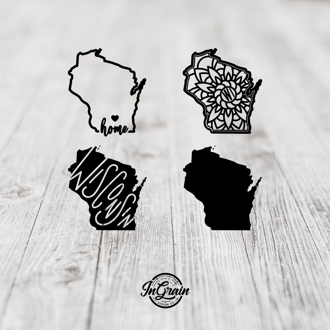 Wisconsin State Bundle Svg | Wisconsin Svg | State Svg | Home Svg ...