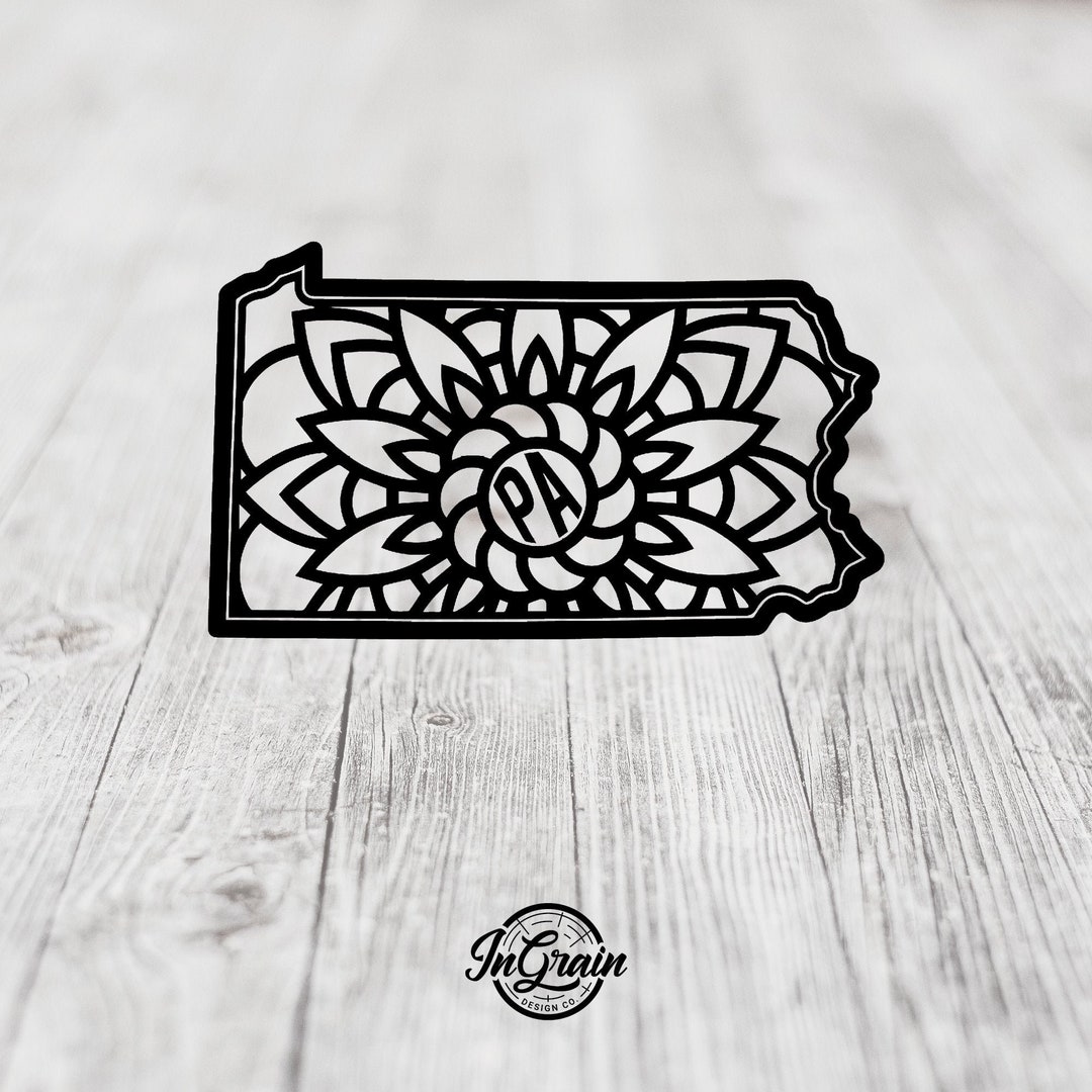 Pennsylvania Svg — Mandala Svg — State Svg — Pride Svg - Etsy