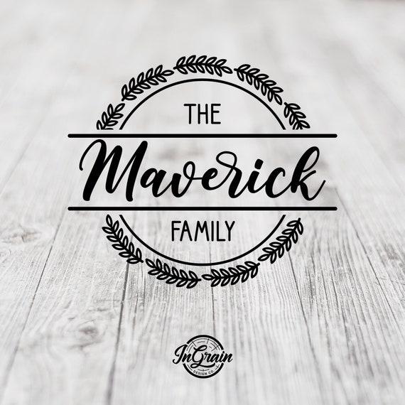 Family Svg Name Svg Wreath Svg Monogram Svg Label Svg | Etsy