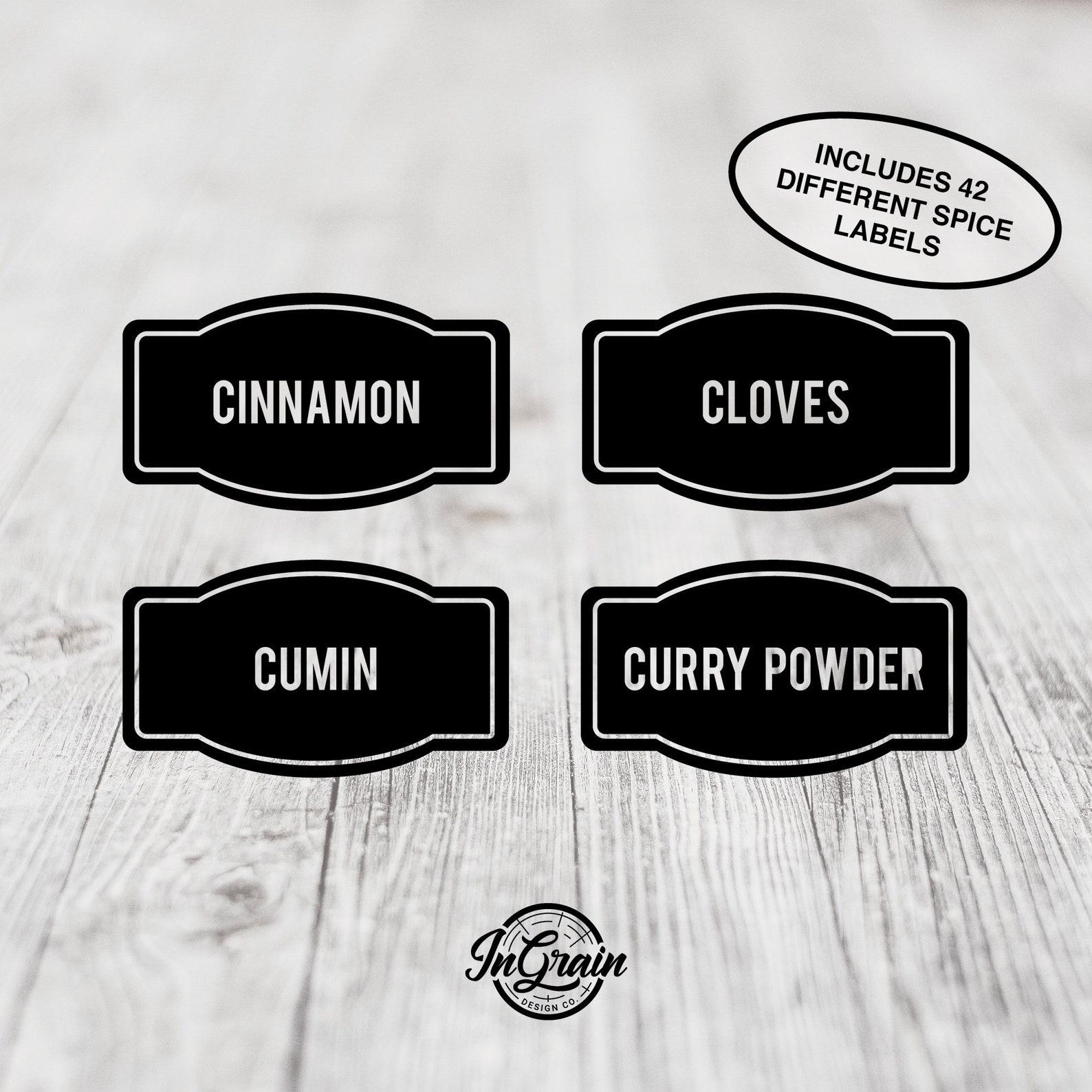 Spice Jar Svg Labels Svg Farmhouse Svg Pantry Svg - Etsy