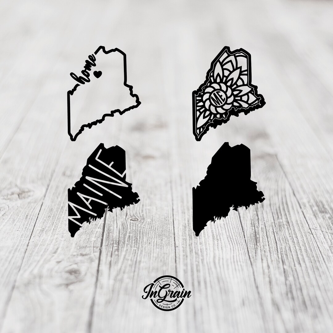 Maine State Bundle Svg | Maine Svg | State Svg | Home Svg | Mandala Svg ...