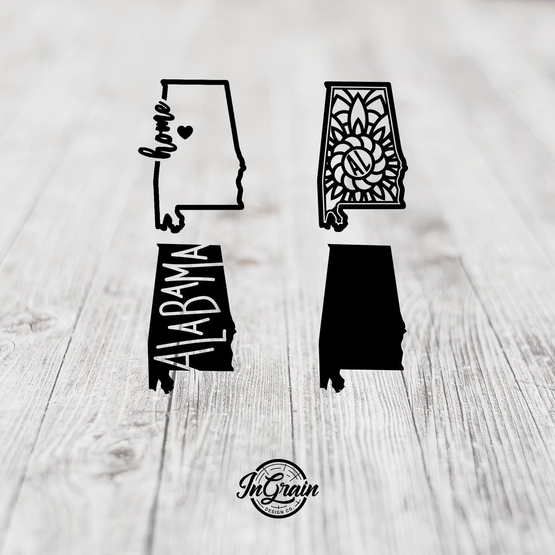 Alabama State Bundle Svg | Alabama Svg | State Svg | Home Svg | Mandala ...