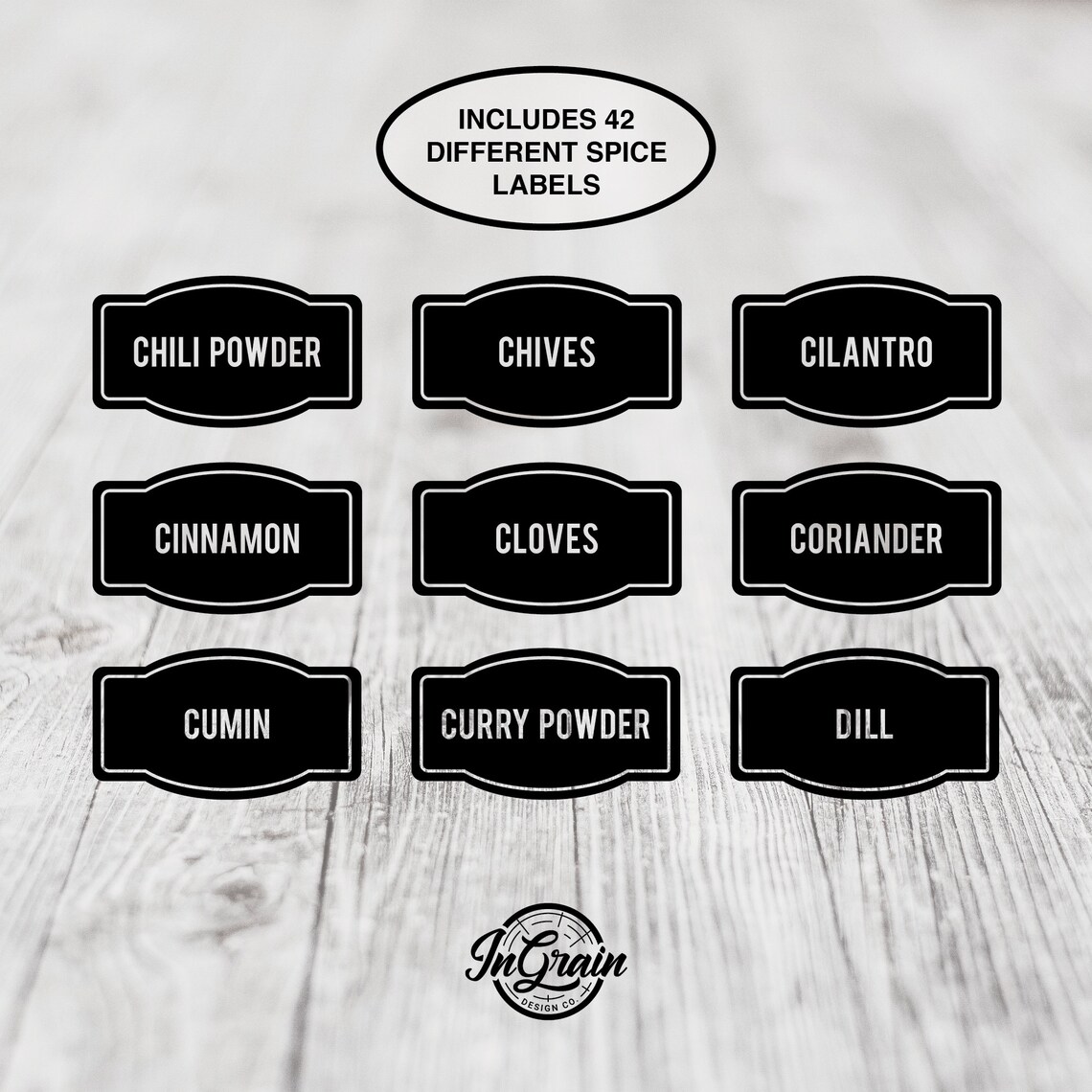 Spice Jar Svg Labels Svg Farmhouse Svg Pantry Svg - Etsy