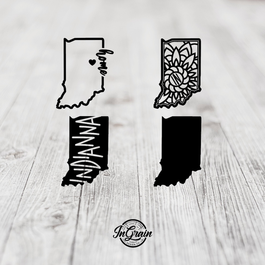 Indiana State Bundle Svg | Indiana Svg | State Svg | Home Svg | Mandala ...