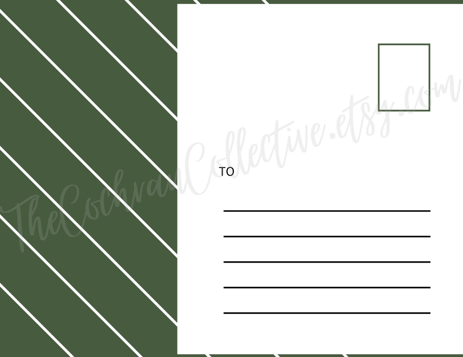 Thank You Postcard Printable PDF Thank You Postcard for Wedding ...