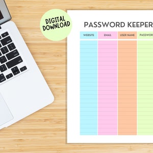 Planner Set Pastel Rainbow Instant Download Letter Size 8.5x11 PDF to ...