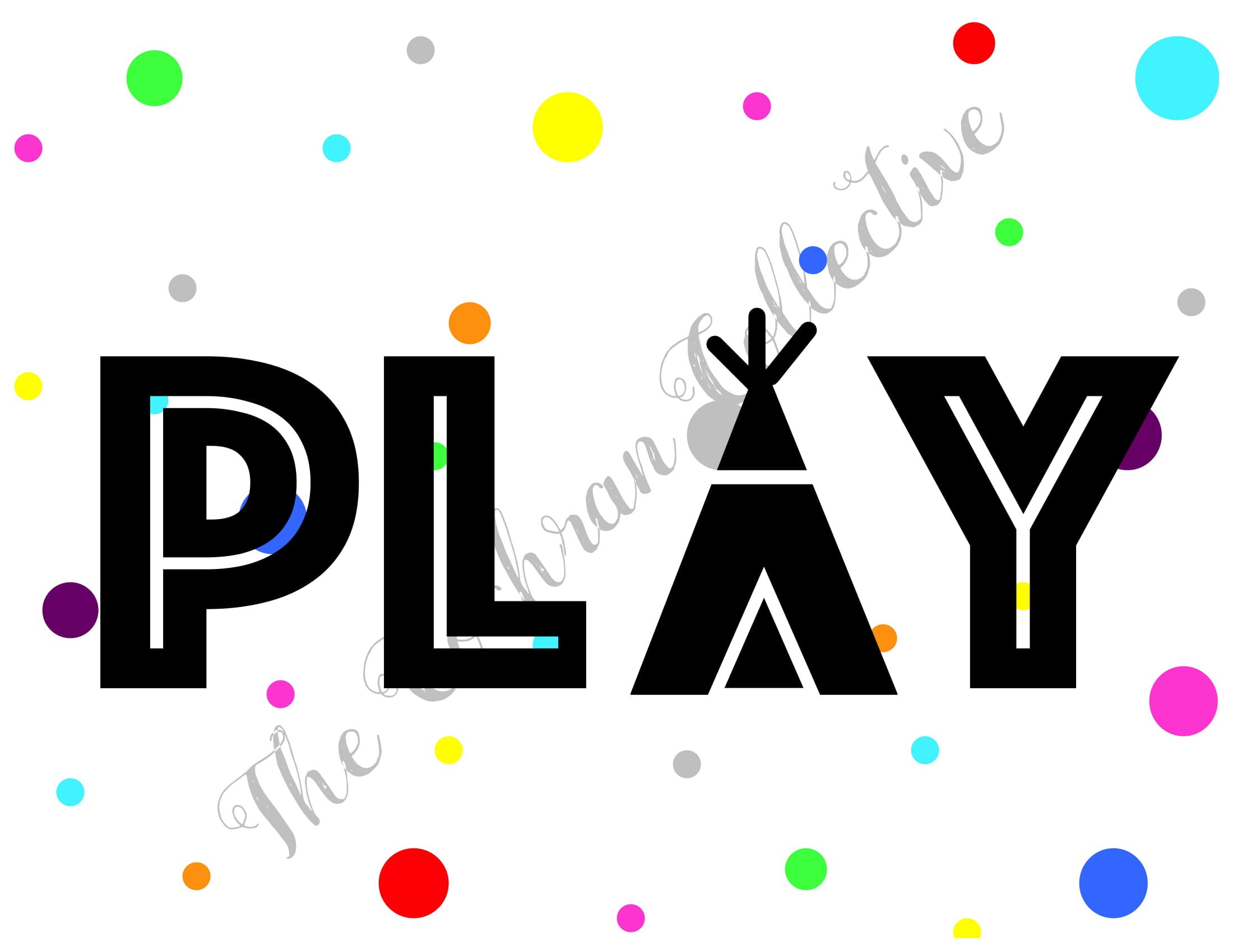 PLAY Print Playroom Wall Art Decor Nursery Wall Art Decor - Etsy