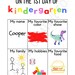 First Day of Kindergarten Worksheet - Letter Size PDF Instant Download ...