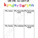 First Day of Kindergarten Worksheet - Letter Size PDF Instant Download ...