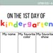First Day of Kindergarten Worksheet - Letter Size PDF Instant Download ...