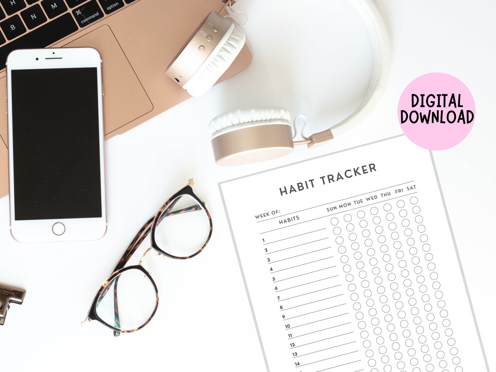 Planner Set Pastel Rainbow Instant Download Letter Size 8.5x11 PDF to ...