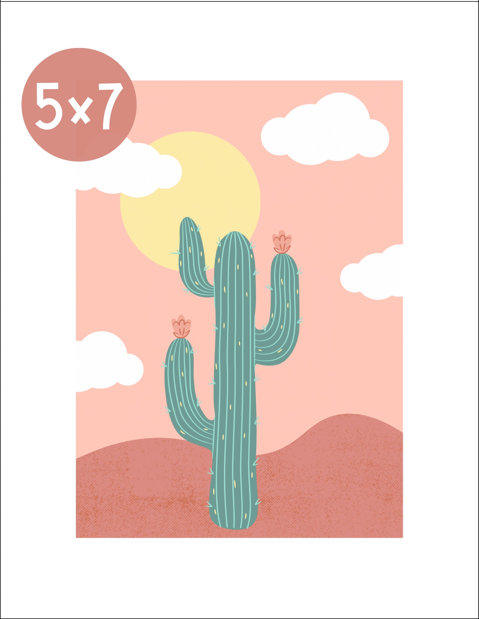 Stay Wild Western Cactus Printable Art 5x7 and 8x10 Digital Download ...