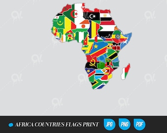 Africa Map Of Flags