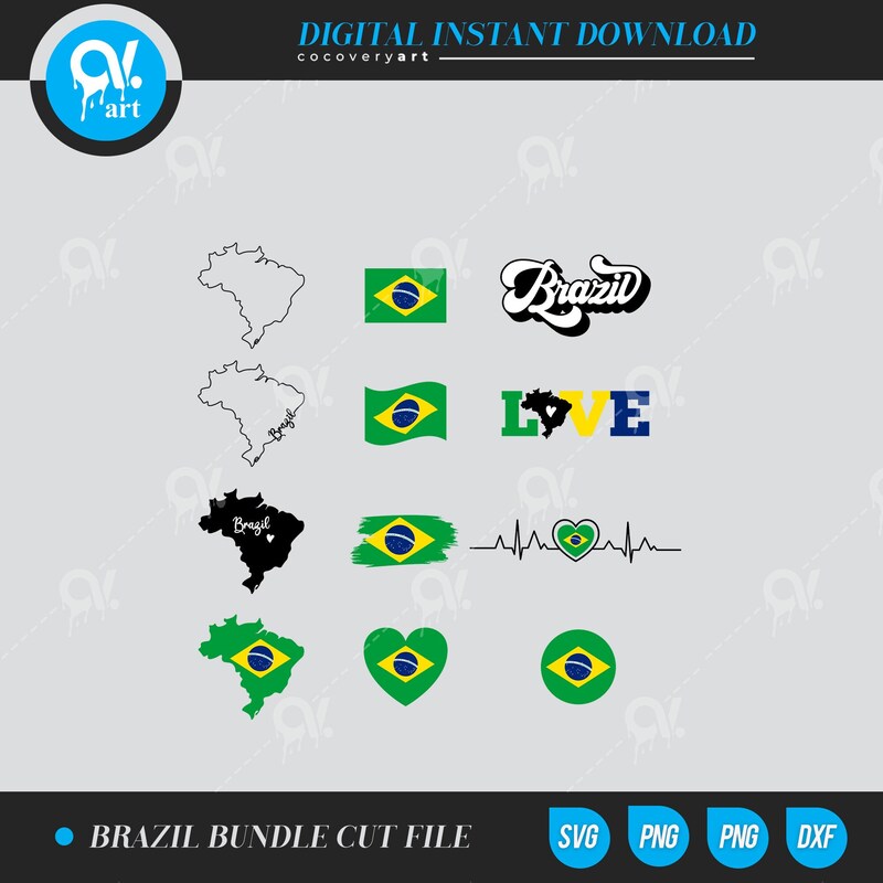 Brazilian Map Svg - Etsy