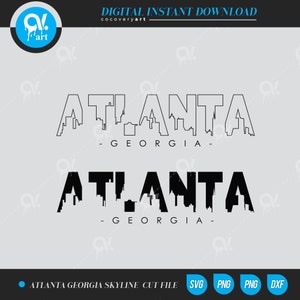 Atlanta Georgia Skyline SVG Cut Files (digital Download) - Etsy