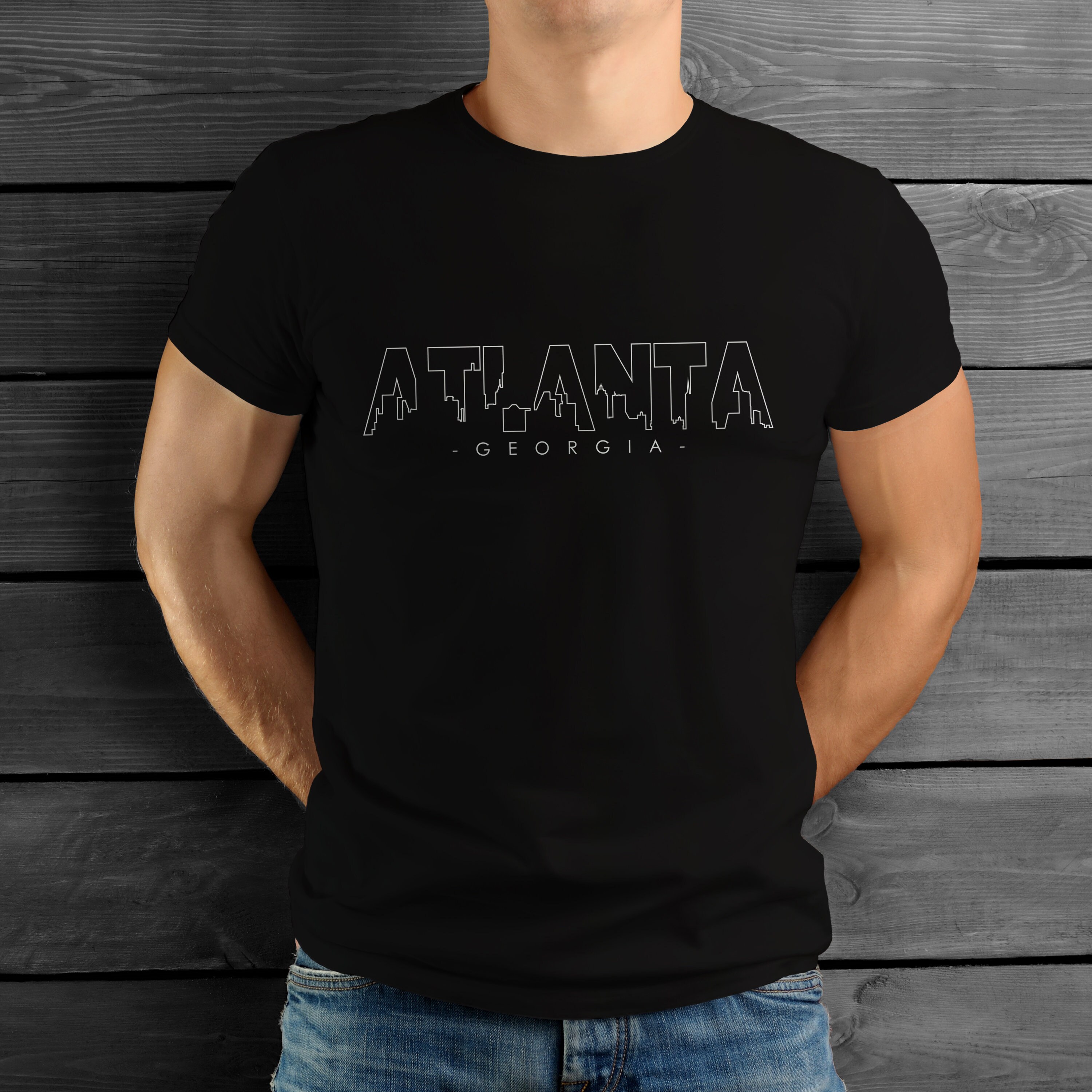 Atlanta Georgia Skyline SVG Cut Files Vector Files Clip Art Cut Files ...