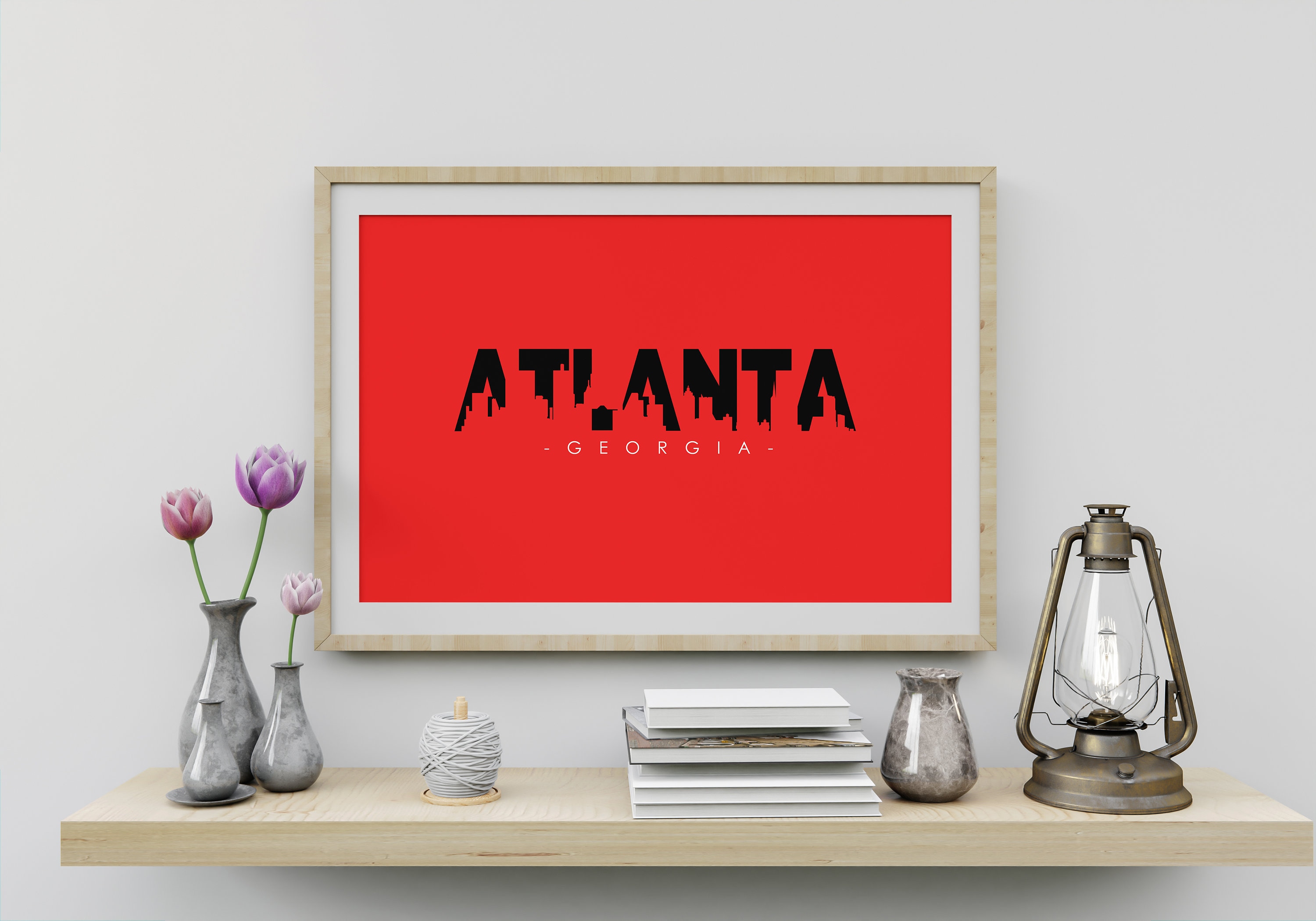 Atlanta Georgia Skyline SVG Cut Files Vector Files Clip Art Cut Files ...