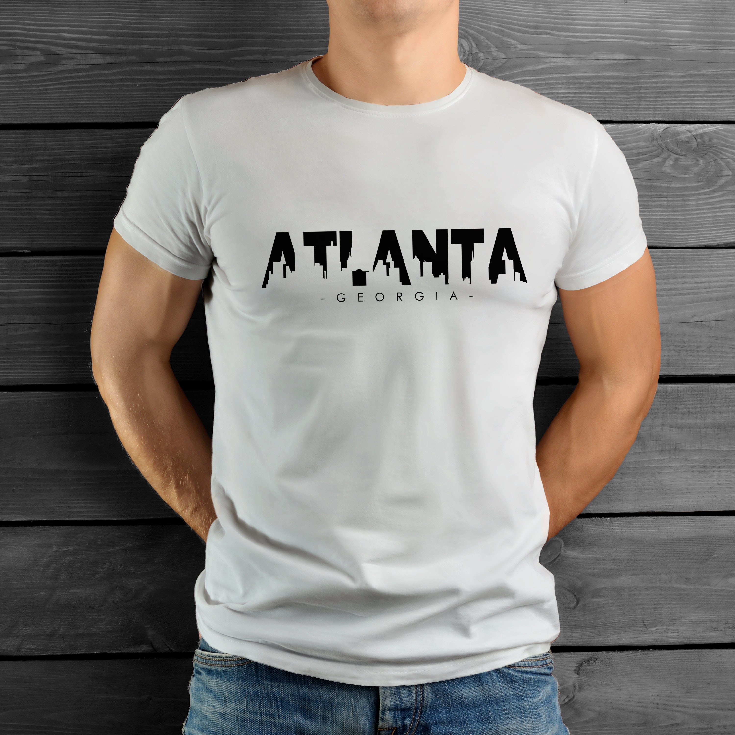 Atlanta Georgia Skyline SVG Cut Files Vector Files Clip Art Cut Files ...