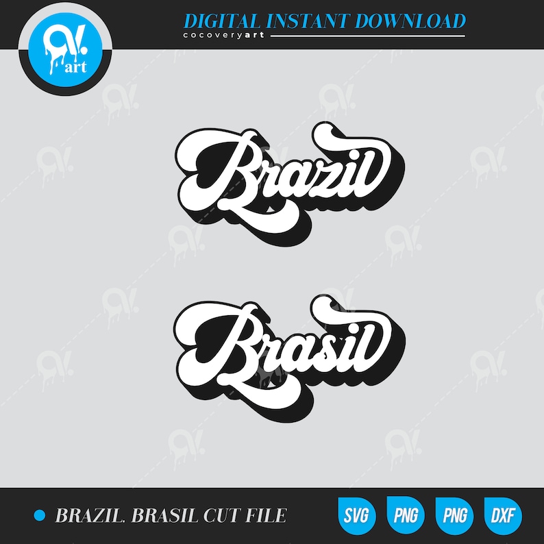Brazil, Brasil SVG Cut Files Vector Files Clip Art Cut Files Instant ...