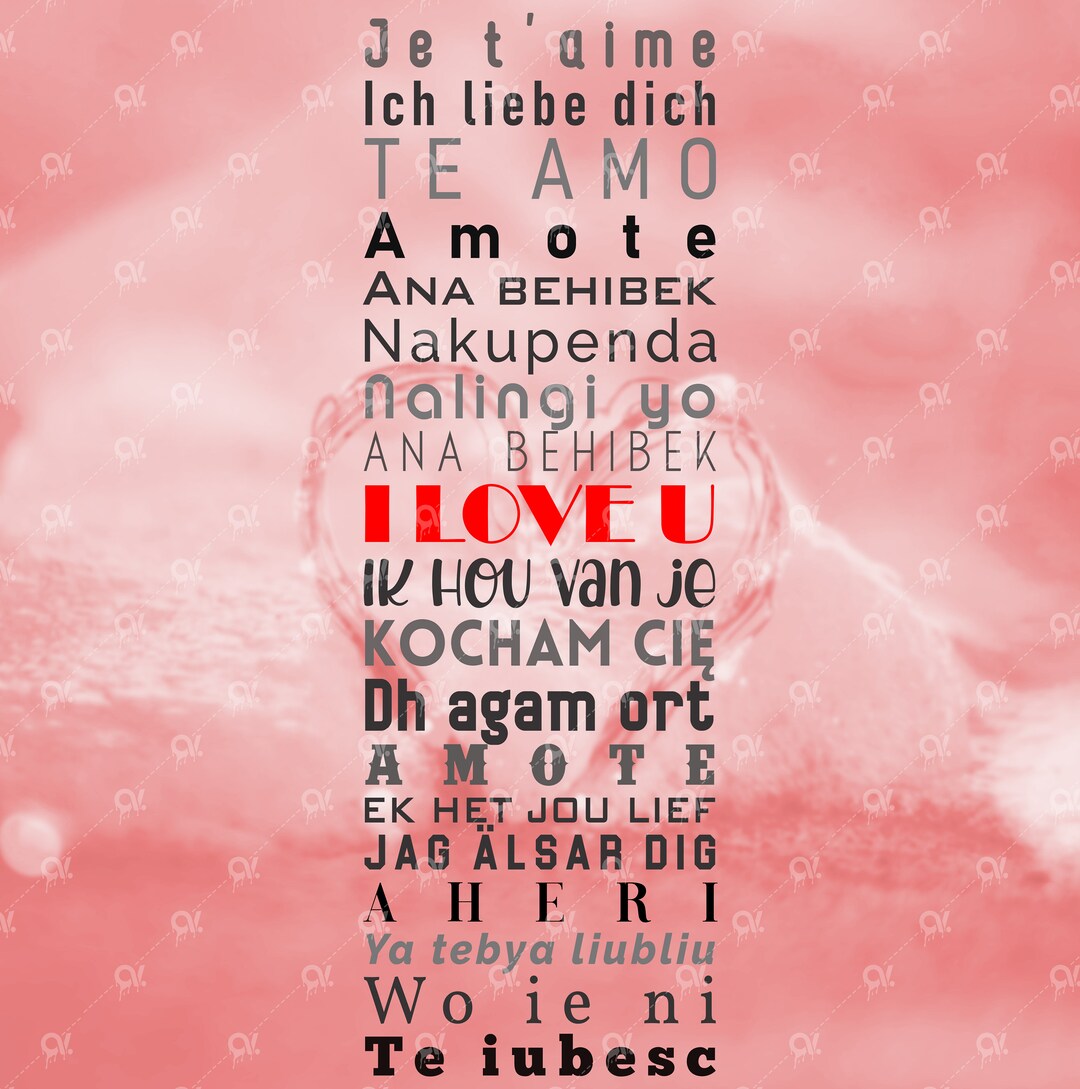 I Love You Languages 2 Aisvg Png File for Silhouette - Etsy