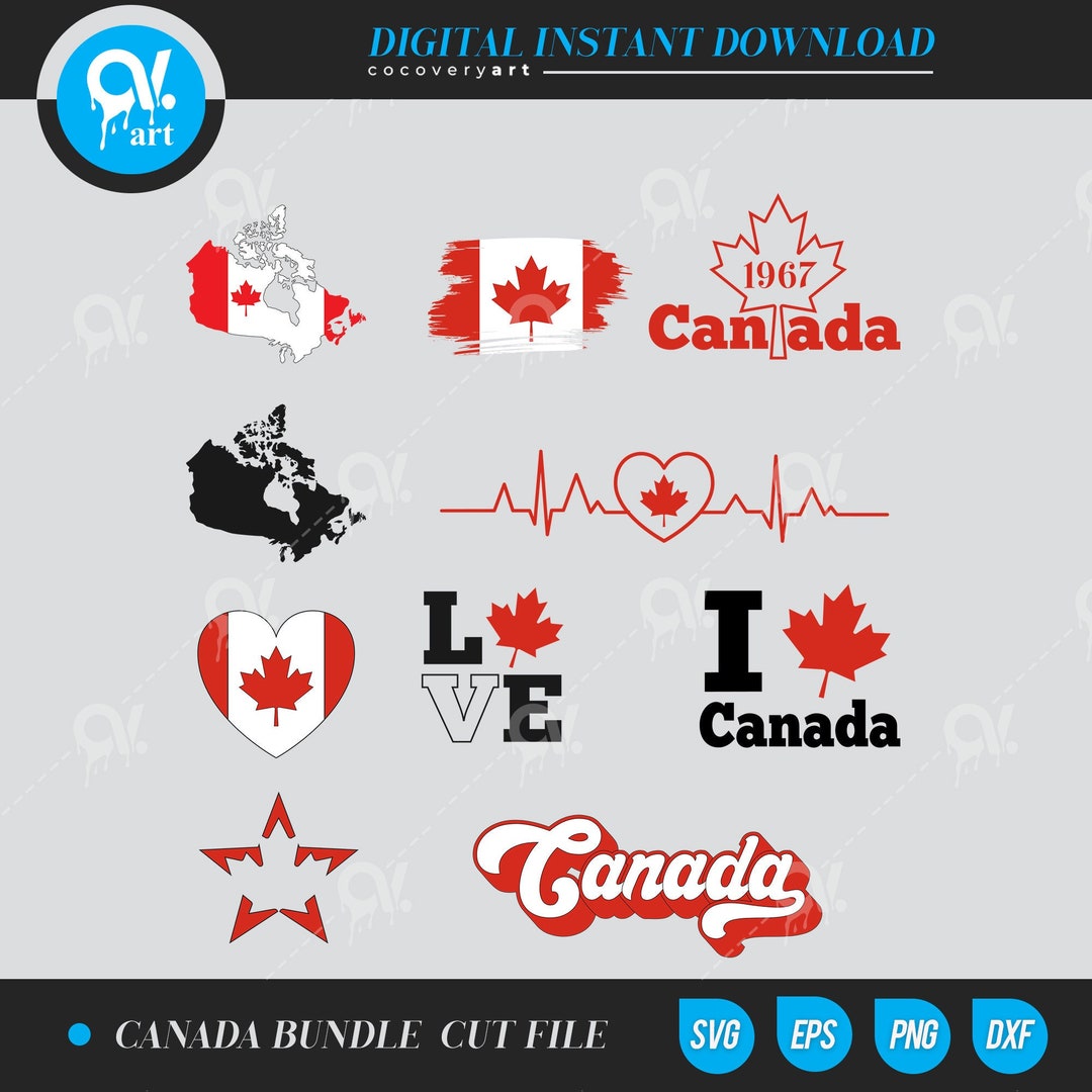 CANADA Bundle Svg, Eps, Png. Dxf Cut File for Cutting Machines,graphic ...