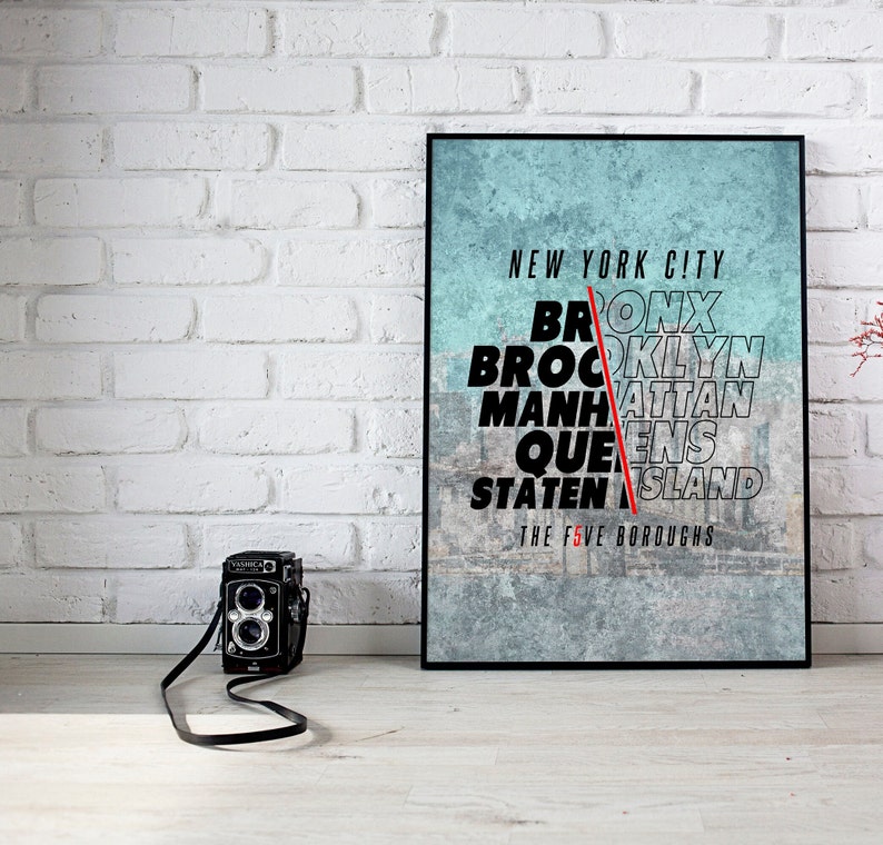 New York City Boroughs SVG: Brooklyn, Bronx, Queens, Manhattan, Staten ...