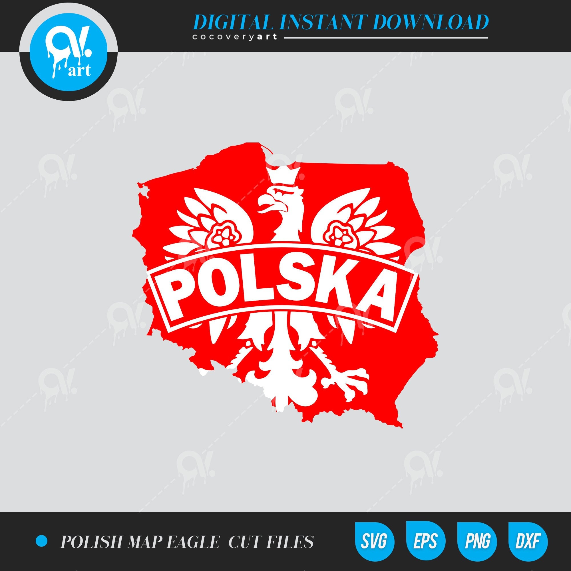 Polish Map Eagle Orzel Polski Svg Eps Png Dxf Silhouette - Etsy Canada